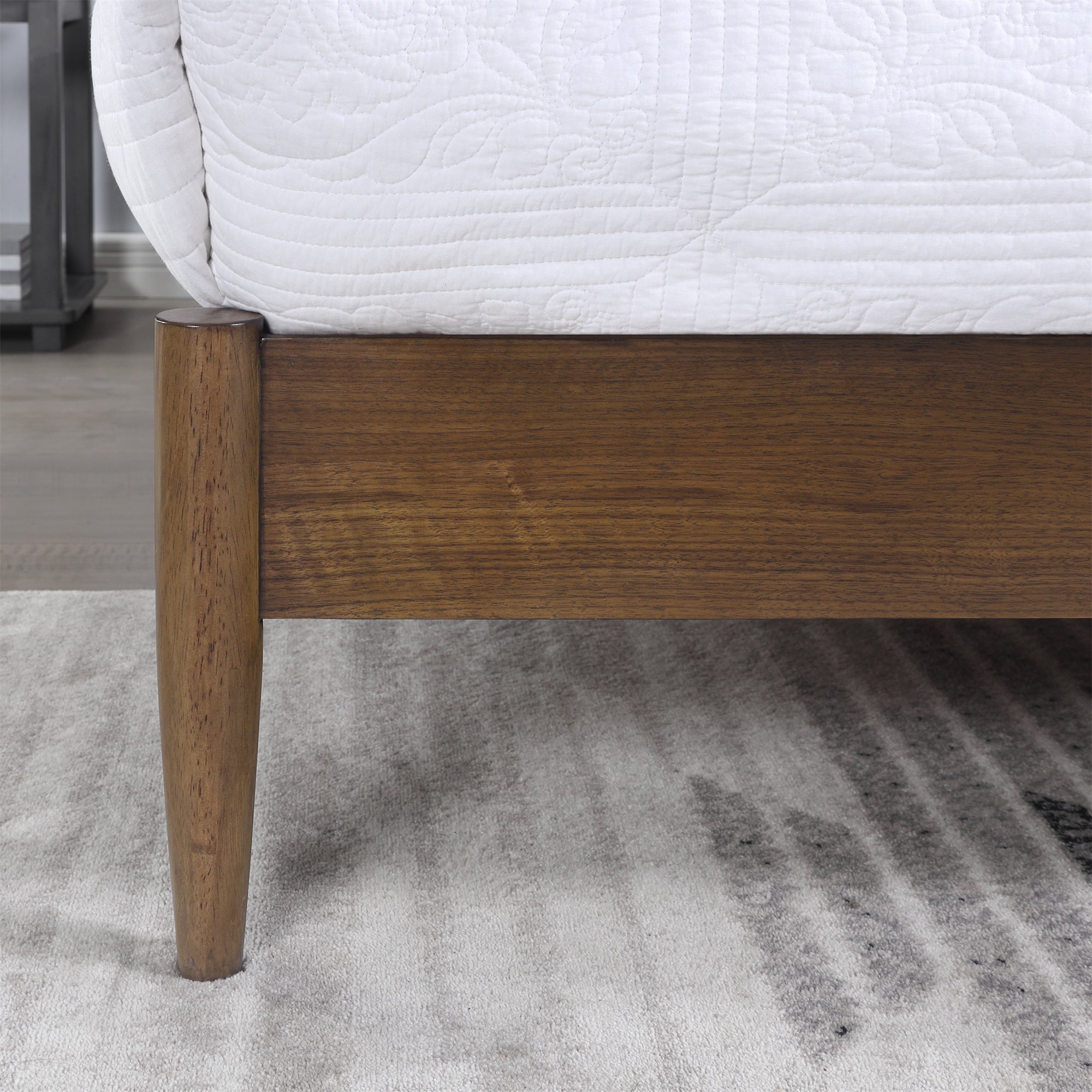 Infinity Del Mar Upholstered Platform Walnut Bed