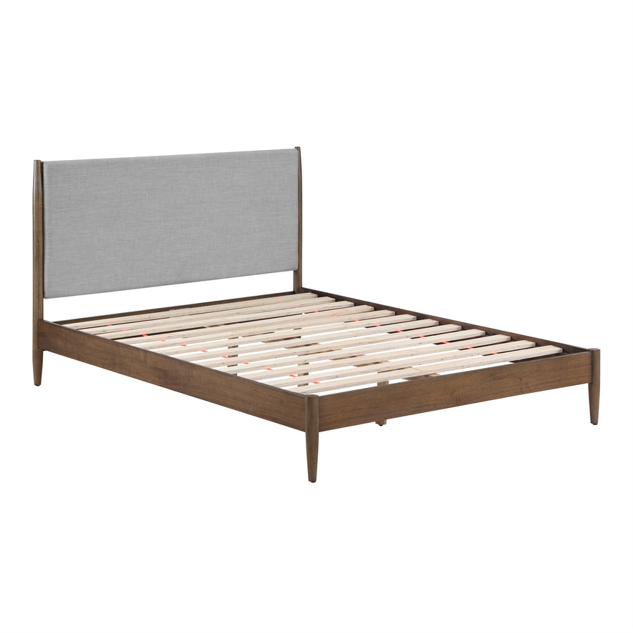 Infinity Del Mar Upholstered Platform Walnut Bed