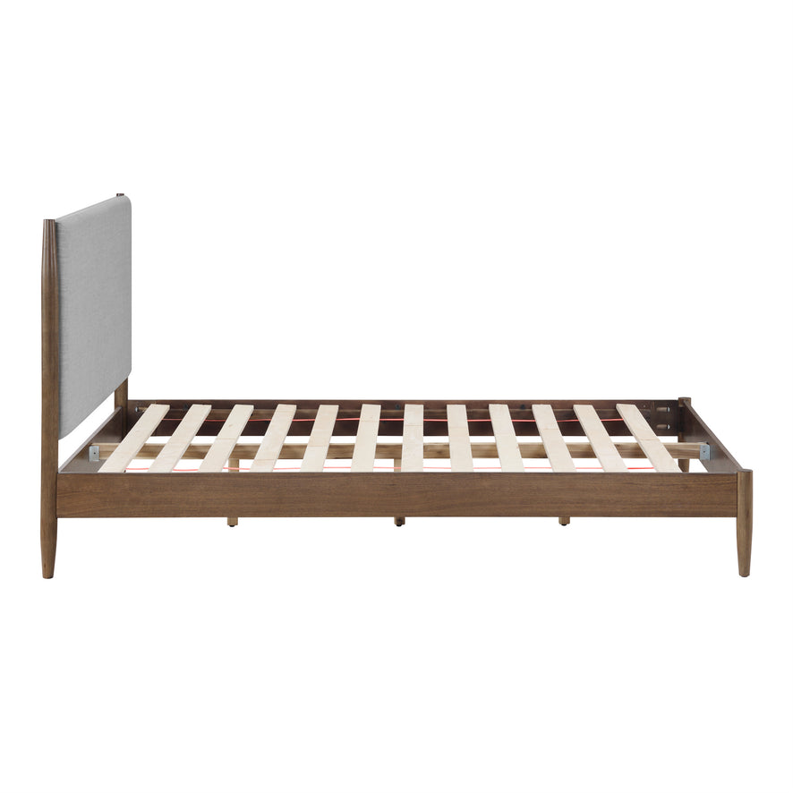 Infinity Del Mar Upholstered Platform Walnut Bed